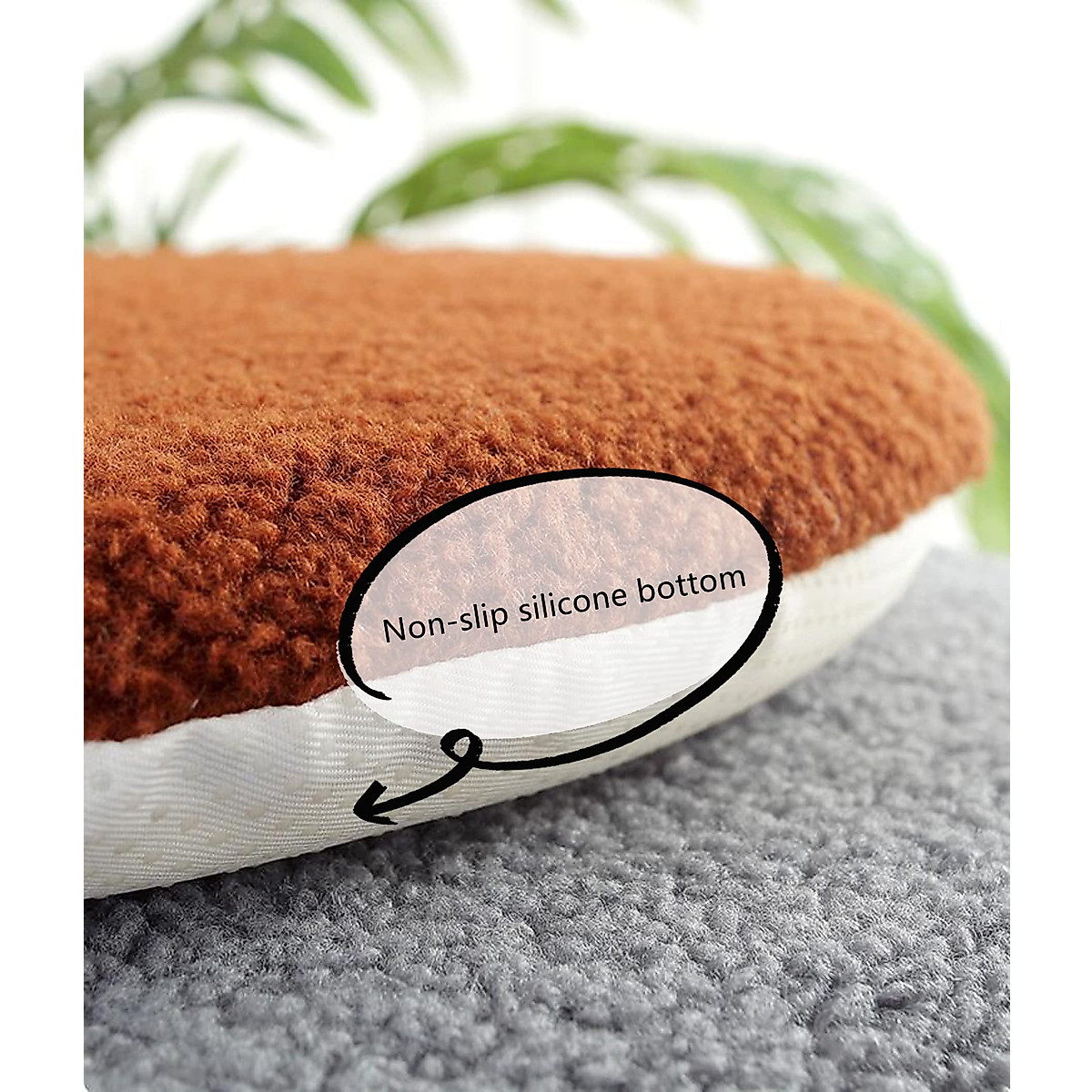 Happiness Decoration Bar Stool Cushion Round Memory Foam Seat Cushions Plush Non Slip Cushion Pads Cover Tatami Kitchen, Home, Office Chair Pads with Zipper Washable (14 inch, Light Brown)