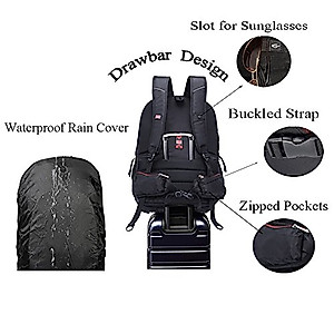 FreeBiz 55L 21 Inch High Laptop Backpack fits under 19 Inch Gaming Computer Notebook Macbook for Men (18.4 inch)
