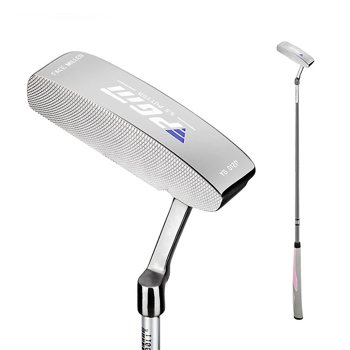 Left Hand Golf Putter Women Golf Club Putters Exercriser Golf Training Golf Push Rod Sports Golf Blade Putter (Silver)