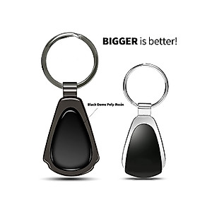 iPick Image for Ford Thunderbird Black Dome Dark Gunmetal Metal Teardrop Premium Key Chain Keychain, Official Licensed