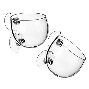 Tfwadmx Plant Pot Aquarium Decor Aquatic Plant Cup with 2 Suction Cup for Fish Tank Aquarium Aquascape(2 Pack)