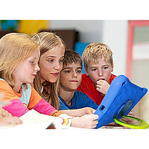 Riaour Case Fits Samsung Galaxy Tab A8 10.5 inch 2022 SM-X200/SM-X205/SM-X207,Lightweight EVA Kids Friendly Shockproof 360 Rotating Grip Handle Folding Stand Cover Fit Samsung Tablet A8 Case-Blue