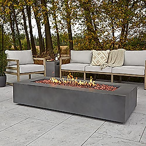 Real Flame Aegean 70 Inch Rectangle Fire Table - Weathered Slate