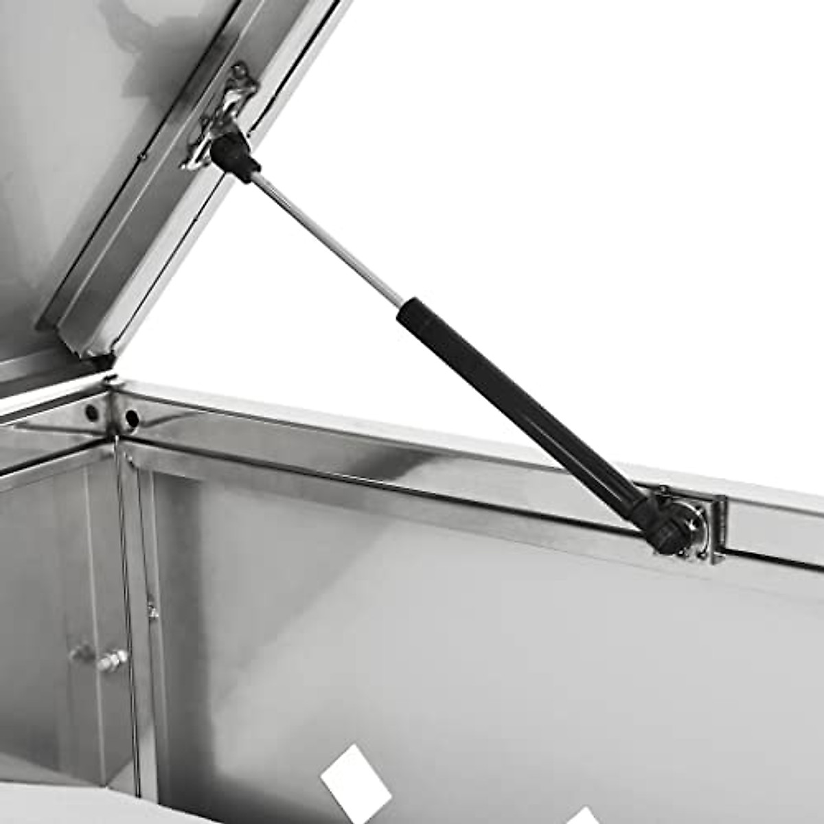 Quadruple Wheelie Bin Shed,Garbage Shed,Outdoor Garden Patio Storage Shed,for Garbage Cans,Garden Tools, Bin Shed for Patio Backyard Garden 63.4 gal Stainless Steel