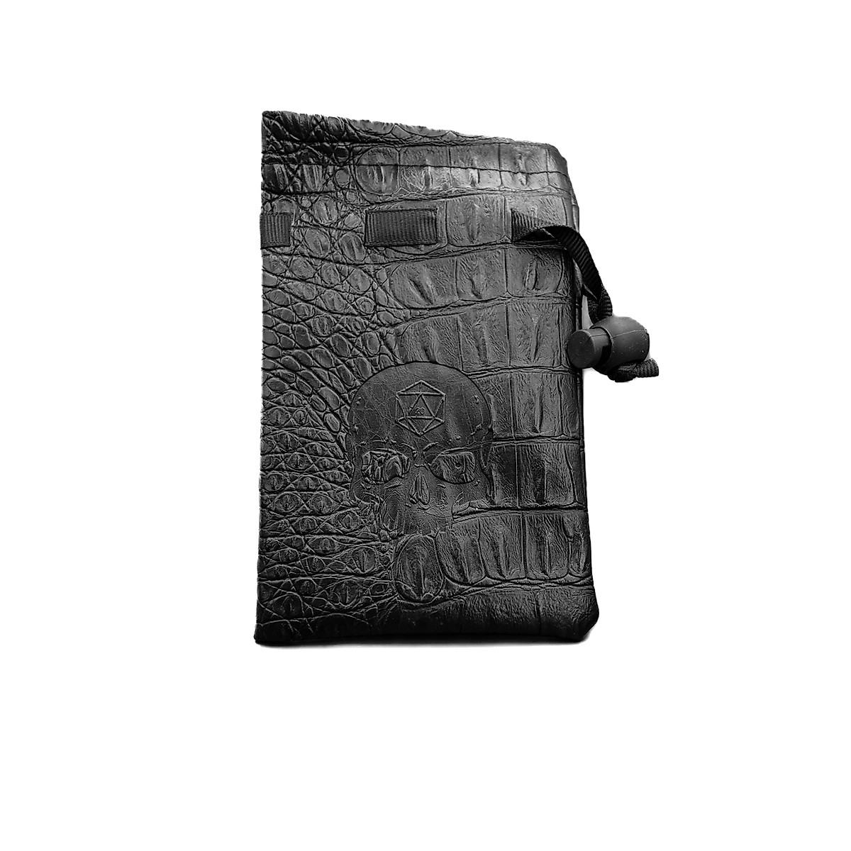 Set of 6 Heavy Duty Metal D6 Standard Game Dice with Leather Carry Pouch, for DND, Liars Dice, Roleplay, Display & More (Iridescent Blood Dice 6 Pack & Leather Bag)