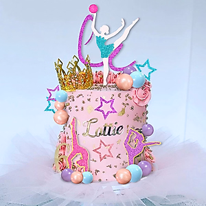 27 PCS Gymnastics Cake Toppers Balls Cake Decoratios Gymnastics Birthday Party Decorations for Girls Gymnastic Theme Birthday Party Baby Shower Supplies (Gymnastic)