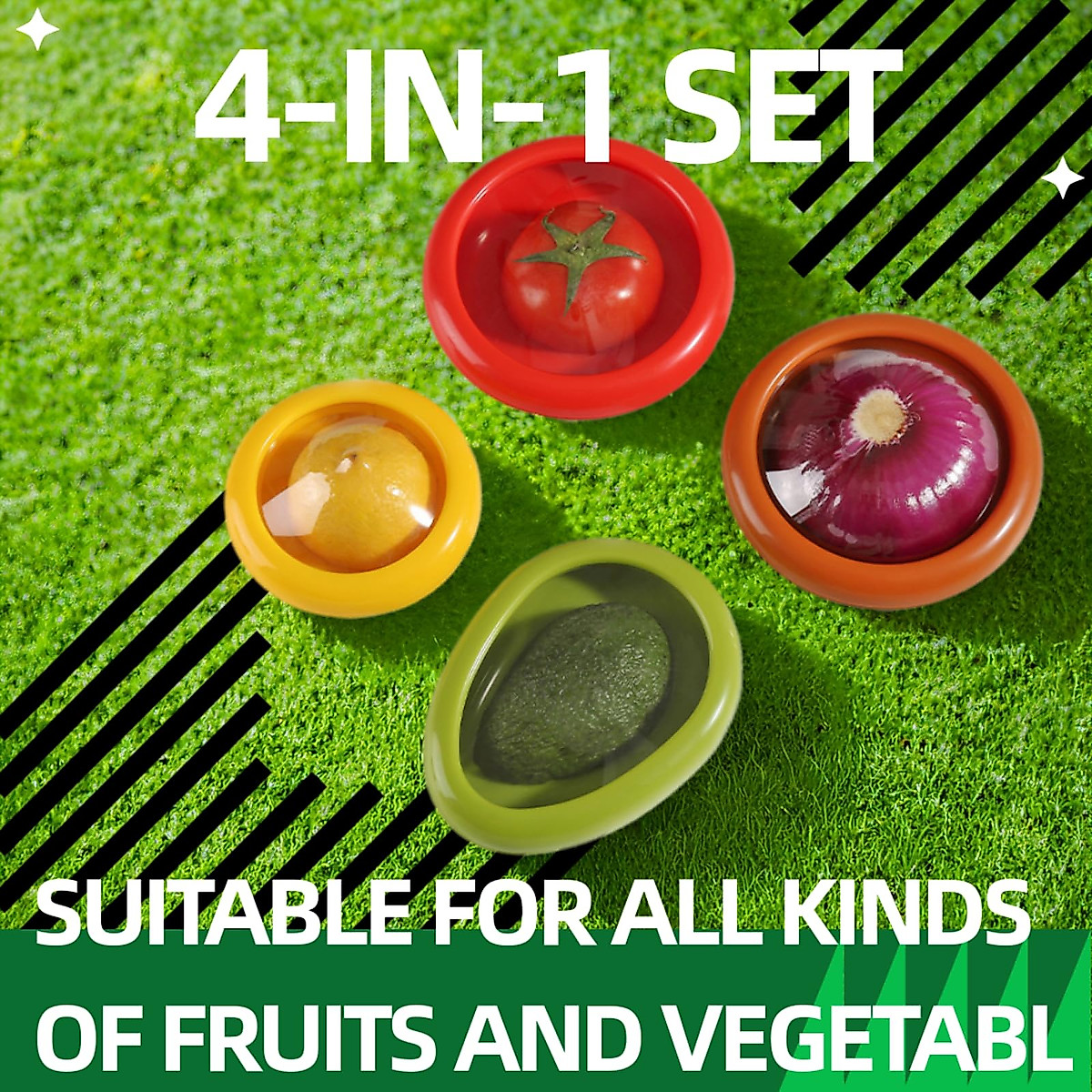 Silicone Fruit And Vegetable Crisper Box, Kitchen Multifunctional Fruit And Vegetable Crisper Container Set, Avocado Saver，onion Saver