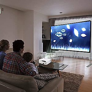 Projector and Screen,Projector with WiFi and Bluetooth&Projector Screen with Stand 100 inch Build Home Theater Portable use for Indoor Party,Match,Gaming,Moving Night