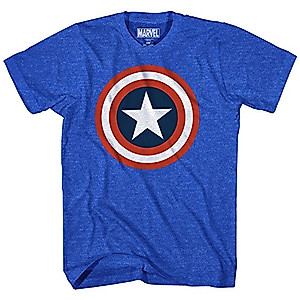 Marvel mens 80s Captain 2 Short Sleeve T-shirt T Shirt, Royal Heather, XX-Large US