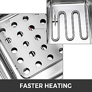 Comft CMFTGDS Deep Fryer Commercial Fry Daddy with Basket, Stainless Steel Electric Countertop Large Capacity Kitchen Frying Machine for Turkey, French Fries (12.7QT12L)