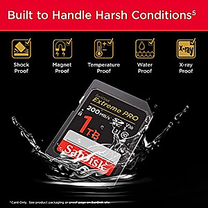 SanDisk 1TB Extreme PRO SDXC UHS-I Memory Card - C10, U3, V30, 4K UHD, SD Card - SDSDXXD-1T00-GN4IN