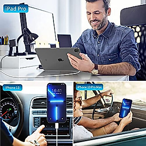 [Apple MFi Certified] iPhone Fast Car Charger, IDiSONCABLE 40W 2-Port PD 3.0 USB C Car Charger All Metal Cigarette Lighter Adapter with 2 Pack Type C to Lightning Cable for iPhone/iPad/Airpods Pro