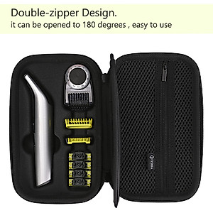 Tisnia Case for, Philips Norelco OneBlade Pro, QP6520/70, 6510/70, Hybrid Electric Trimmer and Shaver - (Black Texture,Only Case)