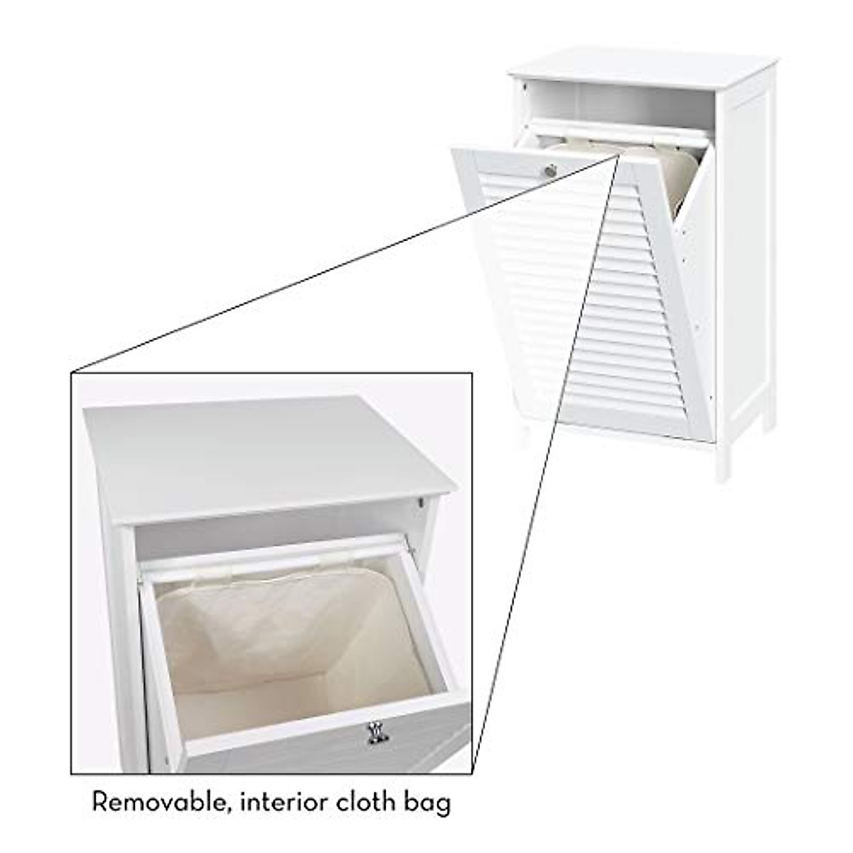 Ellsworth Tilt-Out Laundry Hamper, White