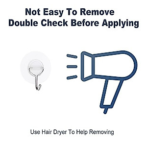 Kiemeu Clear Plastic Hooks for Hanging Adhesive Wall Hooks Heavy Duty Strong Sticky Hooks for Wall