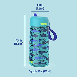 Bentgo® Kids Lunch Bag Set Water Bottle - New & Improved 2023 (Shark)