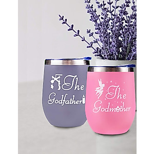 EBE EmmasbyEmma Godparents Gift, Godmother Gifts for Women, Gifts from Godchild, Gifts for Godmother, Godmother Gift, Godfather Tumbler, Godmother and Godfather Cups, Gift for Godparents