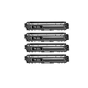 Calitoner Compatible Laser Toner Cartidges Replacement Brother TN221 TN225 for Brother MFC-9130CW, MFC-9330CDW, MFC-9340CDW, HL-3140CW, HL-3170CDW (4 Black)