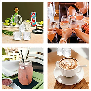 ALOOF Ice Cube Tray with Lid and Bin Compatible with Stanley Cup, 3 Pcs Silicone Ice Cube Hollow Cylinder Molds for Coffee, Juice, Whiskey, Cocktail, for Stanley 40 Oz Cups Accessories (Brown）, Green