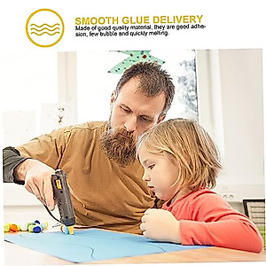 Ciieeo 50 Pcs Transparent Hot Melt Glue Stick Mini Hot Glue Sticks Glitter Hot Glue Sticks Glitter Hot Melt Glue Mini Size Glue Sticks Crafting Tool Crafting Kit Hot Melt Stick Toolkit