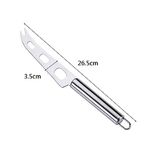 Vakitar Stainless Steel Three Holes Cheese Pizza Bread Cake Knife Kitchen Tools Easy To Carry