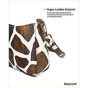 Slocyclub 90S Shoulder Bags for Women, Retro Classic Shoulder Bag with Zipper Closure for Women Vegan Leather Crocodile Purse Clutch Handbag