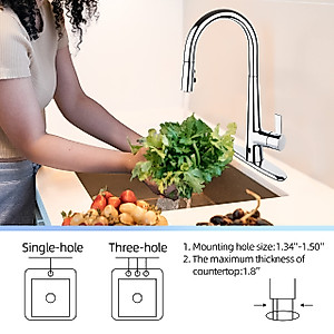 IMHOMII ‎E8305xxxxx Touchless Kitchen Faucet with Pull Down Sprayer, Motion Sensor Activated Smart Kitchen Sink Faucets,Hands Free Brass Kitchen Taps 360 Degree Swivel High Spout, Chrome
