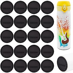 20 Pack Silicone Bottoms for Tumblers, Rubber Bottom for Sublimation Tumblers Protective Anti-Slip Rubber Bottom with 3M Adhesive for Wine Tumblers, Skinny Straight Tumblers, and Mason Jars (2.2 in)
