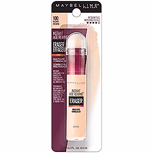 Maybelline Instant Age Rewind Eraser Dark Circles Treatment Multi-Use Concealer, 100, 1 Count (Packaging May Vary)