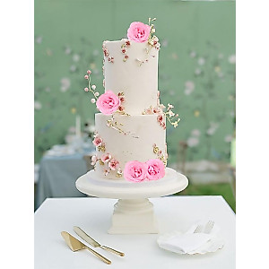 ICBOX Fake Roses,30pcs Light Pink Roses Glitter Flowers Artificial Roses with Stems for Crafts Wedding Bouquet Party Home Decor(Light Pink)