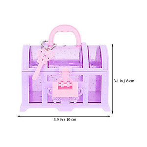2pcs Box Treasure Chest Cosmetic Container Kids Jewelry Container Jewelry Organizer Toys for Girls Children Room Ornament Girls Bedroom Organizer Cosmetic Organizer