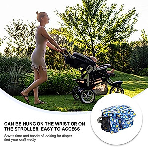 Kisangel Stroller Cartoon Pattern Mummy Infants Owl Holders Storage Attachments Straps Ster Nursery Universal Bag Newborns Diaper Organizer Caddy Baby Nappy Cradle Container Pouch