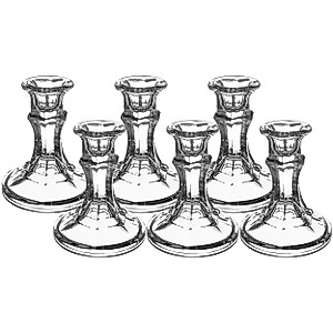 4" Candlestick Holders - Stems/Base For Redneck Wine Glass - 6 Pack CS-6pk
