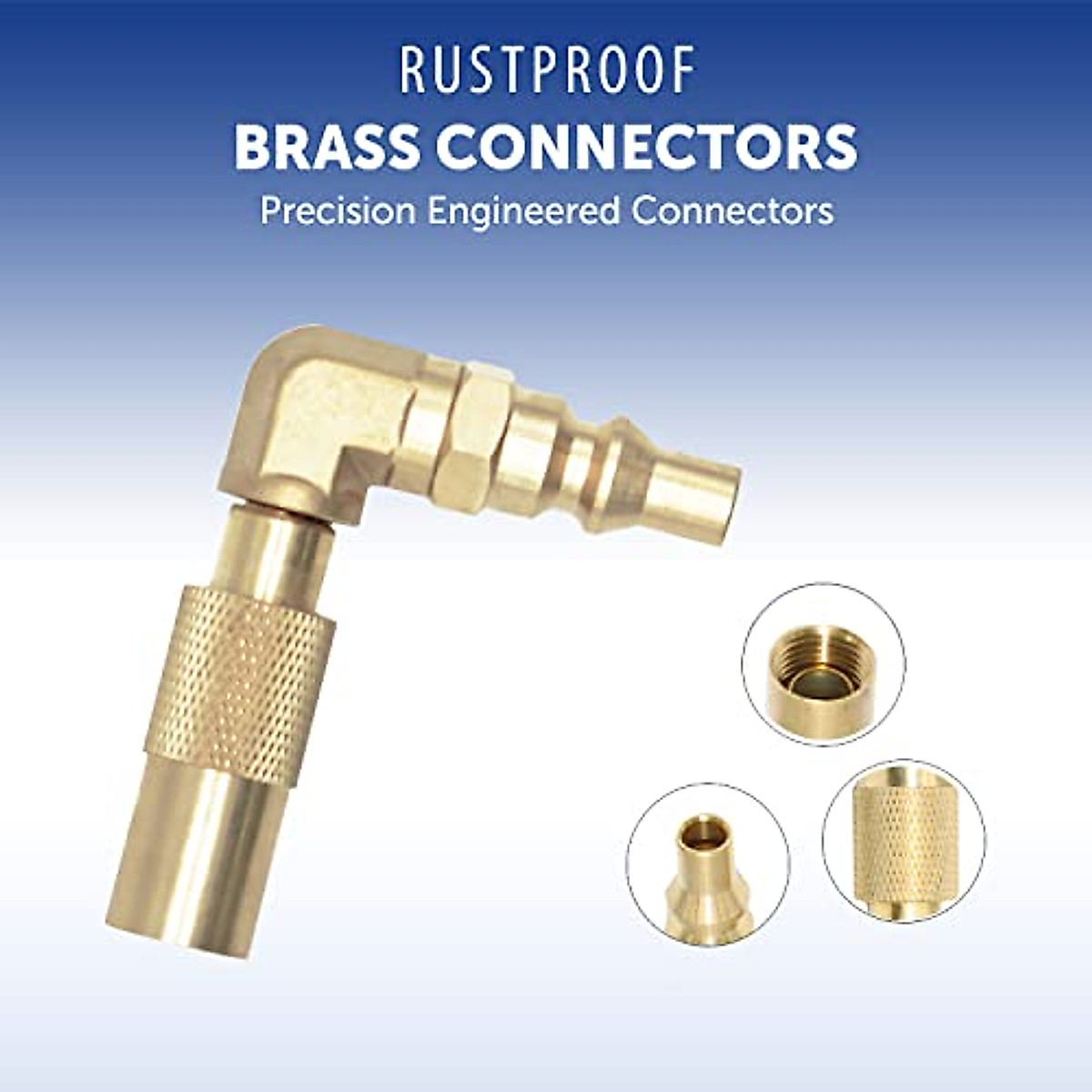 Flame King FK-GRD-ELB-QC Propane RV Quick Connect Elbow Adapter for 17" or 22" Blackstone Griddle, Brass