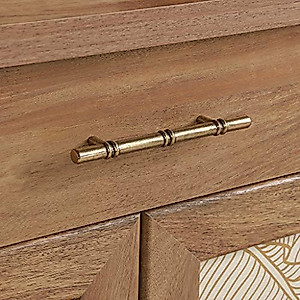 Sauder Coral Cape Library with Doors, L: 26.77" x W: 16.18" x H: 66.97", Sindoori Mango Finish