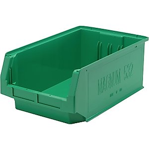 Quantum Storage Systems Quantum Storage QMS532GN 6-Pack Magnum Heavy Duty Plastic Storage Bin, 19-3/4" x 12-3/8" x 7-7/8" , Green