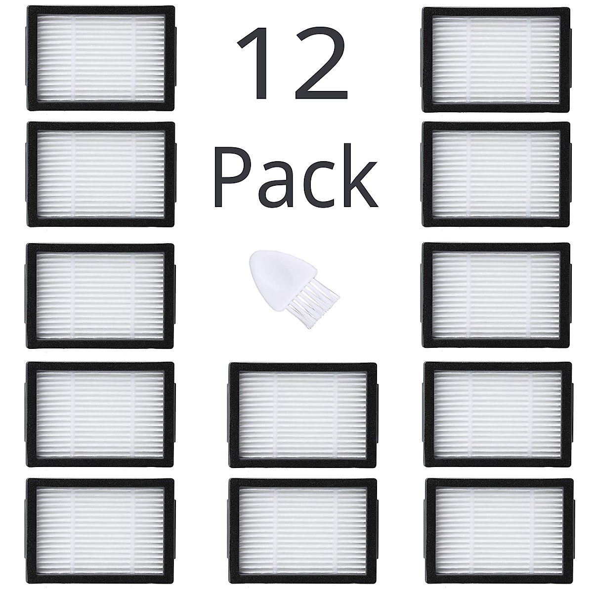 JoyBros 12-Pack Replacement HEPA Filter Compatible for iRobot Roomba Combo i,e,j Series:E5 E6 i1 i3 i4 i5 i6 i7 i8 J5 J6 J8 And All Plus Versions NOT for J9