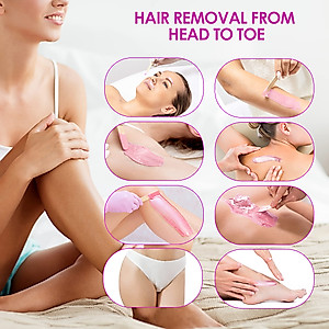 At Home Waxing Kit for Women and Men, Includes Digital Wax Warmer, Hard Wax Beads, Waxing Oils, Applicators, and Bowls, Wax Melter Set for Bikini Line, Eyebrow, Underarm, and Lip Hair Removal