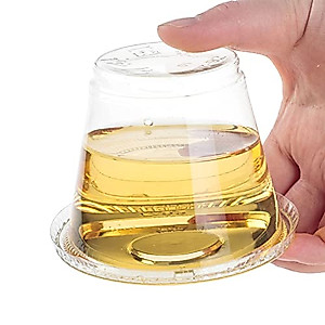 Golden Apple Cup series, 9oz Clear Plastic cups with Flat lids no hole 30sets