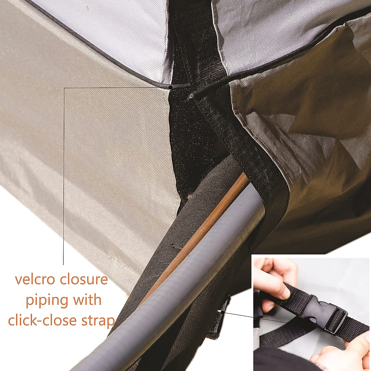 MODERN WAVE - Extra Thick Air Conditioner Cover for Outside Units - Durable Winter, Waterproof Full AC Cover (Oxford, 29"x29"x36")