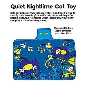 Catstages Nighttime Interactive Quiet Cat Toy, Glow Firefly Mat