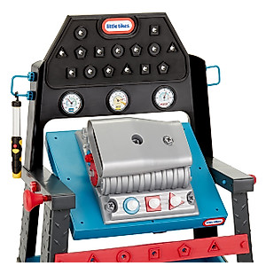 Little Tikes 2-in-1 Buildin' to Learn Motor/Wood Shop Auto and Wood Workshop with 50+ Realistic Accessories Kids 3+