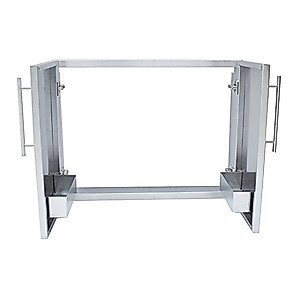 SUNSTONE DE-DD30 Designer Series Raised Style Double Door with Shelves, 30", Stainless Steel