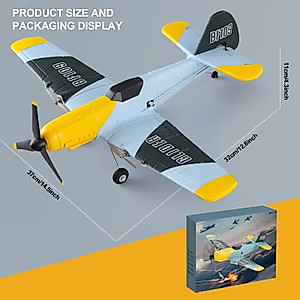QI XING RC Plane Ready for Beginners,2.4Ghz 3 channels BF109 Remote Control Airplane with Gyro Stabilization System,Easy RC Fighter fly for adults and kids