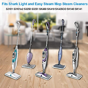 Fushing 7Pcs Steam Mop Pads, Washable Microfiber Cleaning Steamer Replacement Pads for Shark Steam & Spray Mop S3101 S3251 SK460 SK410 S3101n2 S3250 SK435CO SK140 SK141,Blue