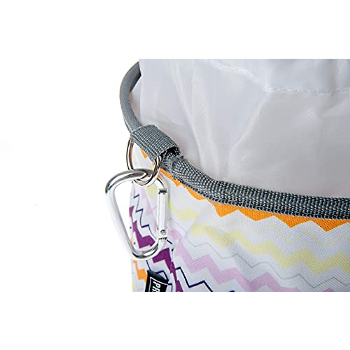 FRANK PRESSIE Clothespin Bag for Outdoor Clothesline Waterproof with Closing String and Hanging Hook for Line with 40 Pcs Eco Wooden Clothes Pins in Peg Organizer