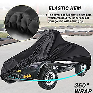 Iceberg Elf Pedal Go Kart Cover,Go Kart for Kids Covers Waterproof,(40" L x 25" W x 25" H) Black, Uv Protection, Dustproof and Rainproof Four-Season Outdoor Protective Cover