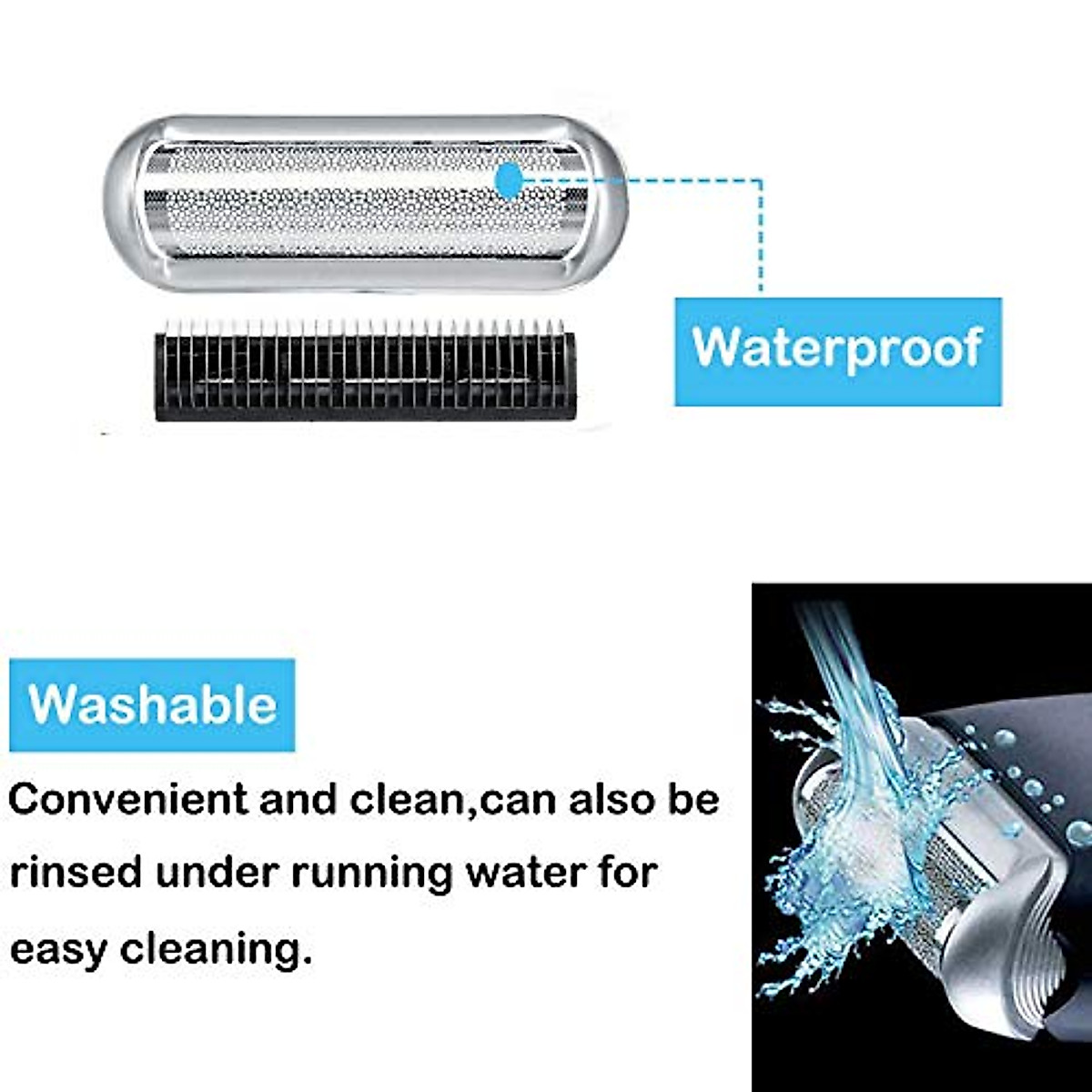 Electric Shaver Replacement Head for Braun Series 5, Electric Shaver Replacement Heads,5s Replacement Foil & Cutter for Compatible with Braun M90 M60 P40 P50 P60 P70 P80 555 575