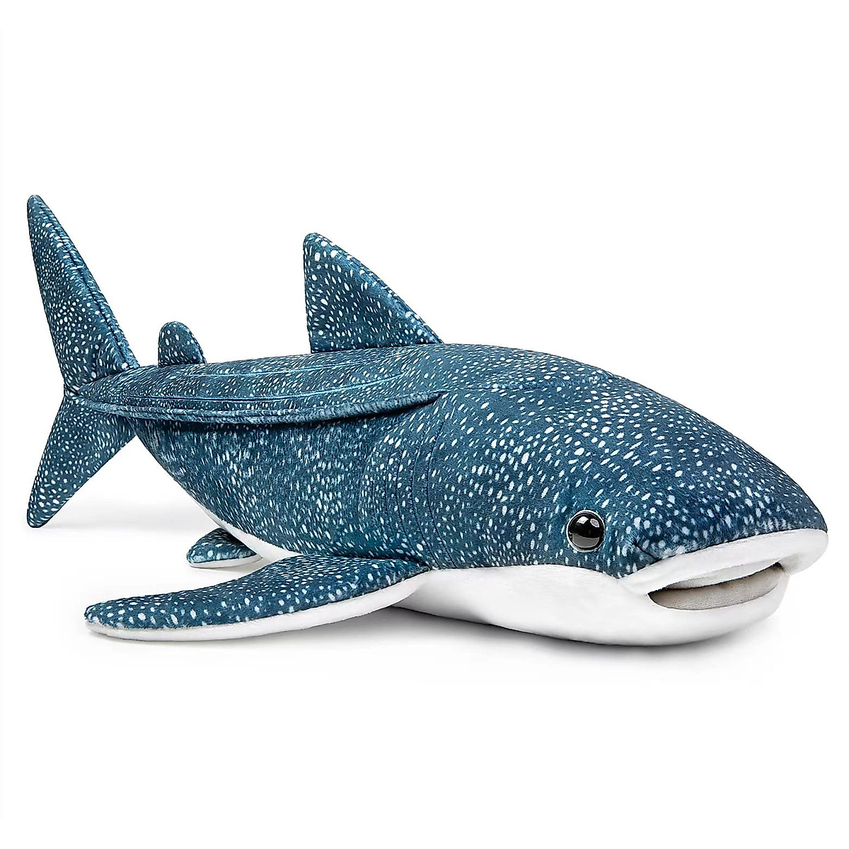 ZHONGXIN MADE Simulation Great Whale Shark Plush Toy - Realistic 20.5" Long Lifelike Blue Texture Whale Shark Stuffed Toys, Super Soft Ocean Sea Creatures Sharks Plush Toy Gift Collection for Kids