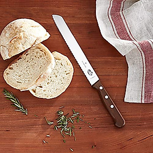 Victorinox 8-Inch Wavy Edge Bread Knife, Rosewood Handle